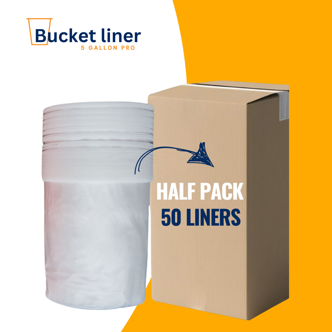 Liners for 5 Gallon Bucket | 50 Count | Half Pack – 5 Gallon Bucket Liner
